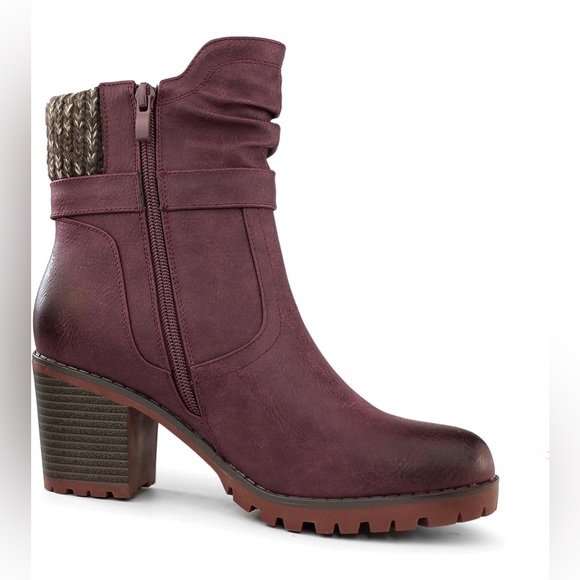 Hawkwell | Shoes | Hawkwell Womens Zipper Chunky Heel Ankle Booties ...